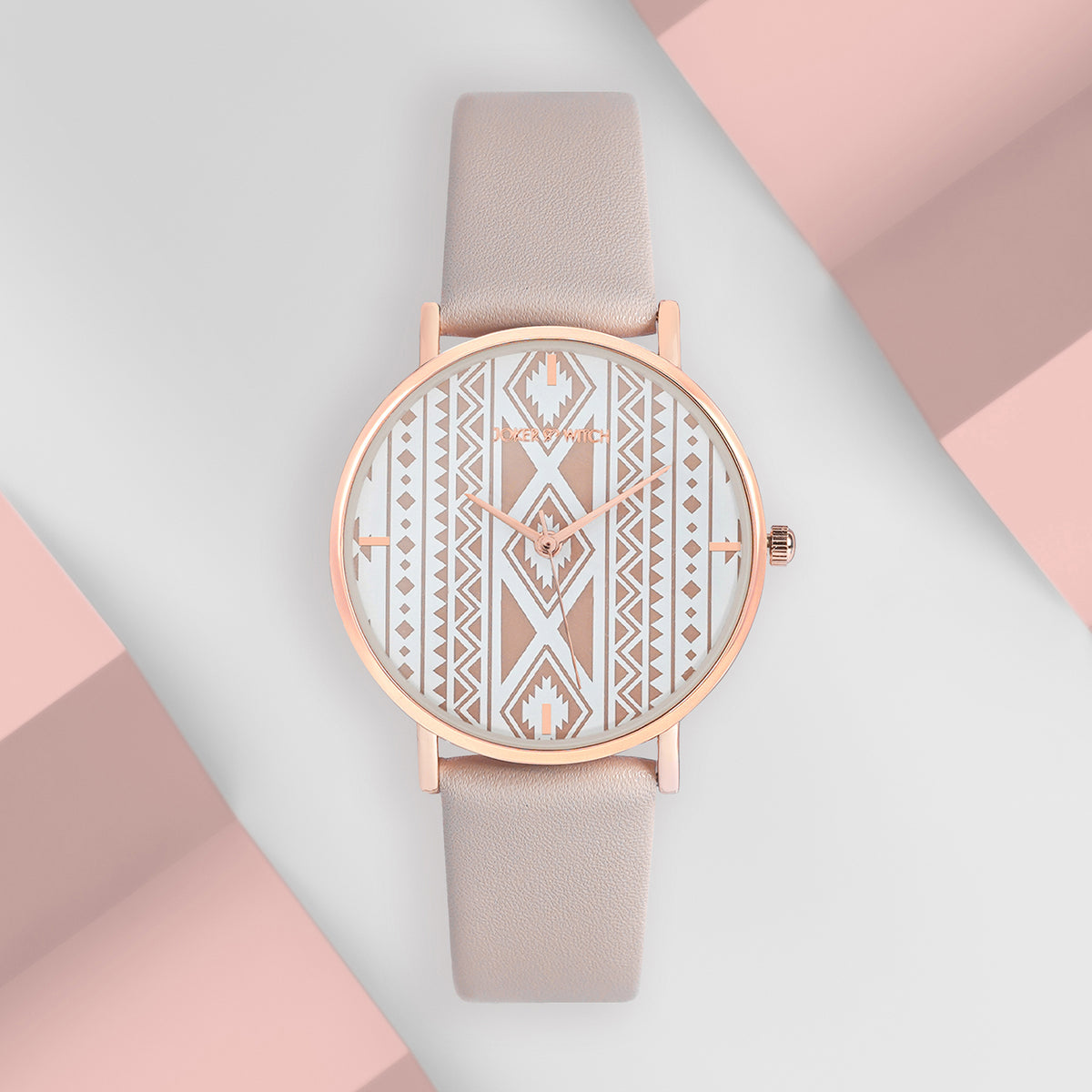 Joker & Witch Bohemian Beige PU Strap Watch