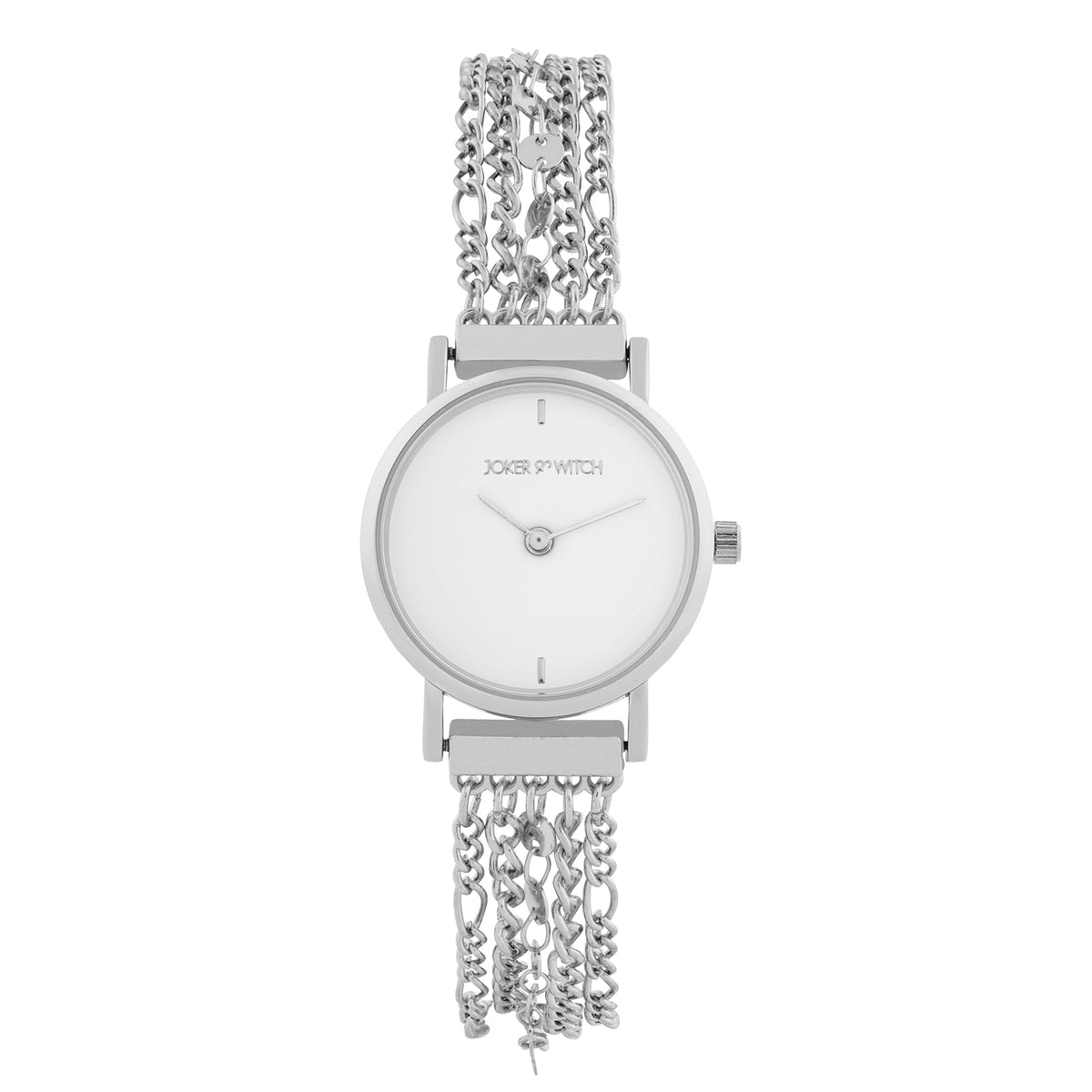 Shop Online Seraphina Silver Watch With Black Dial And Metallic Chain ...