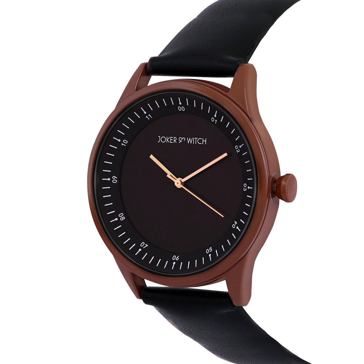 Shop online Bosco Black Dial Copper Case Pu Strap Watch by Joker & Witch