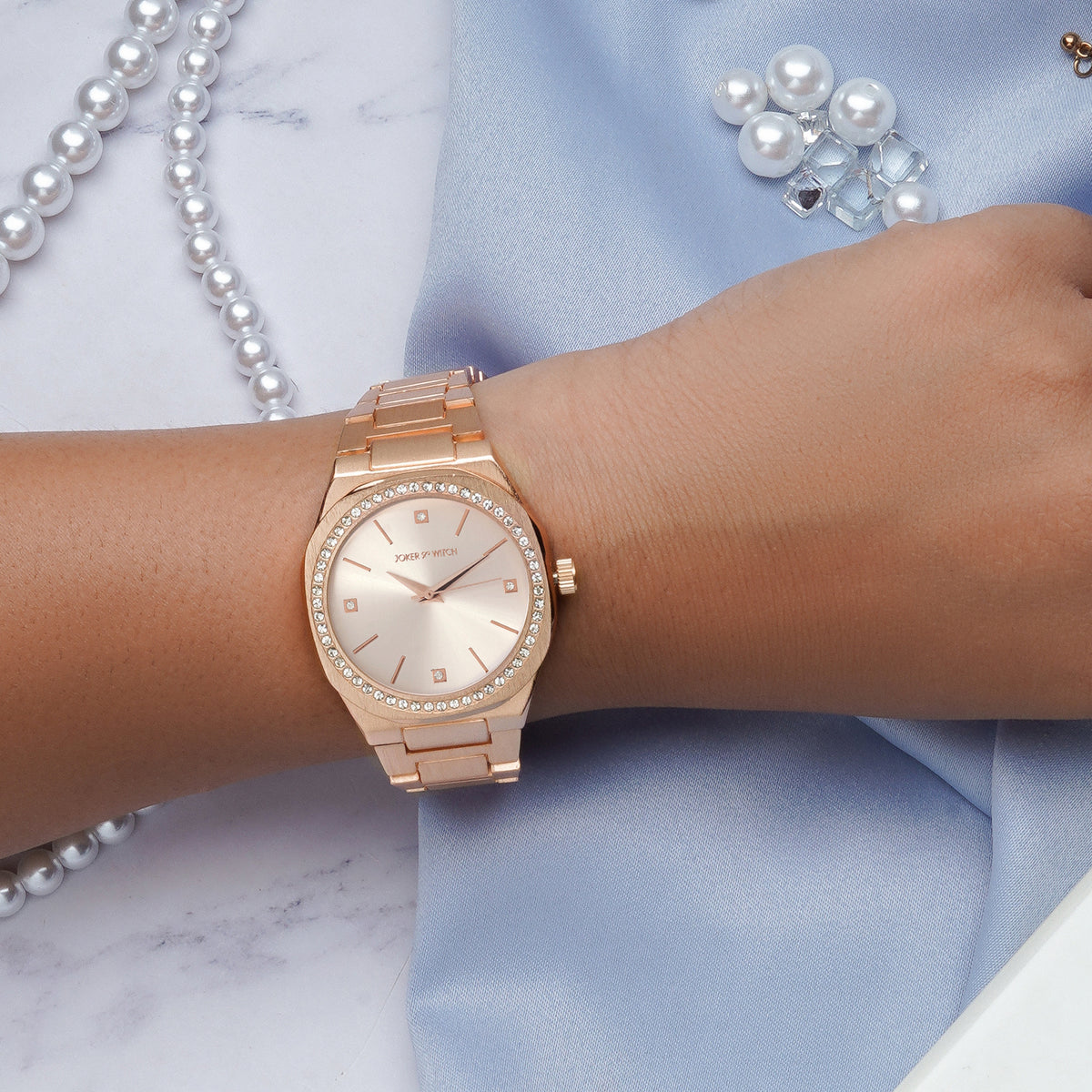 Shop online Pegasus All Rosegold Metallic Strap Watch by Joker & Witch