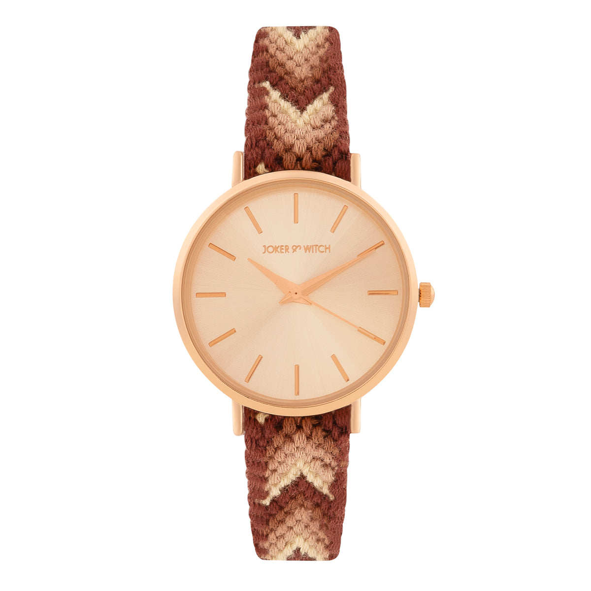 Shop online Tierra Rose Gold Watch Featuring A Macrame Strap With ...