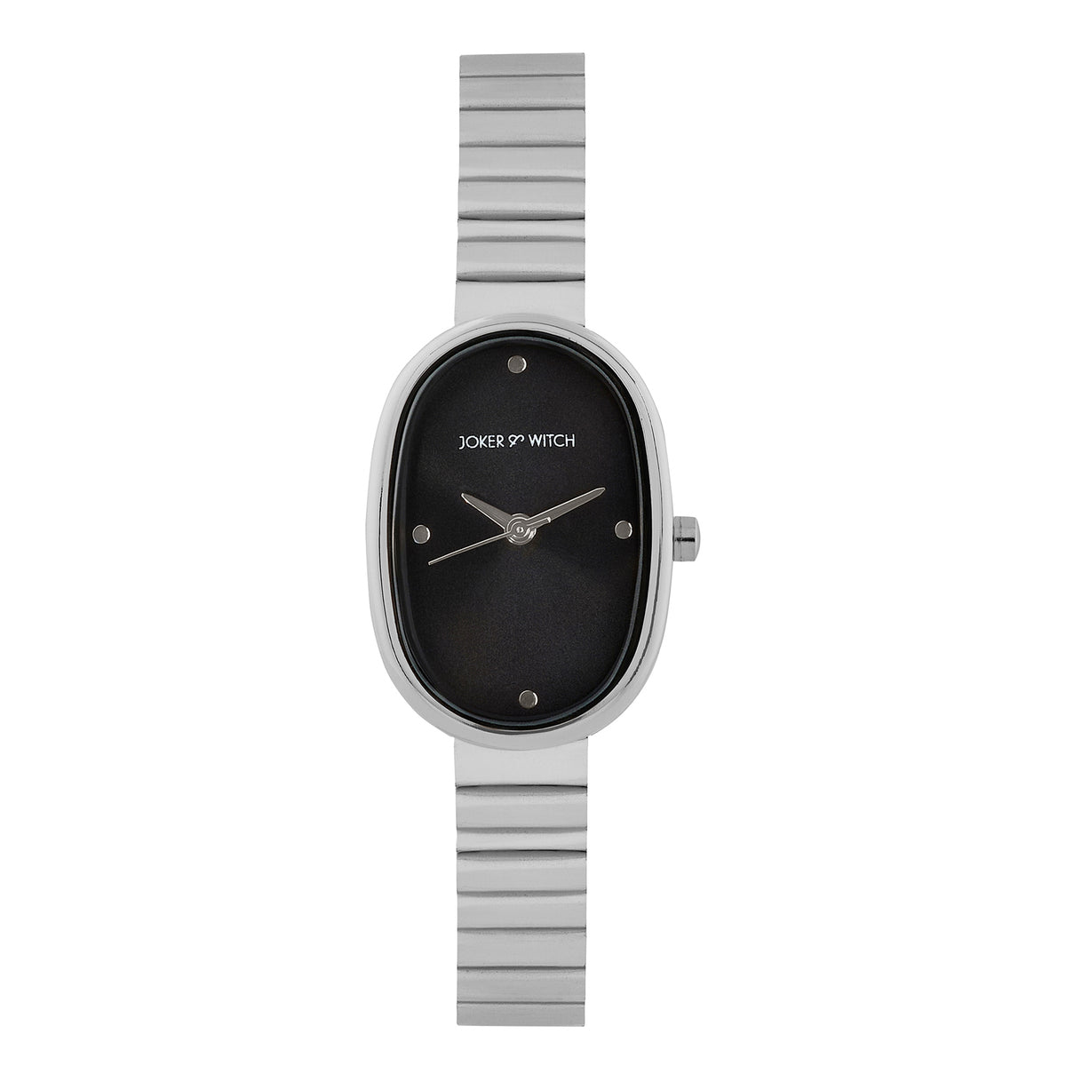 Shop online Eterna Luxe Silver Oval Watch with Black Dial And an ...