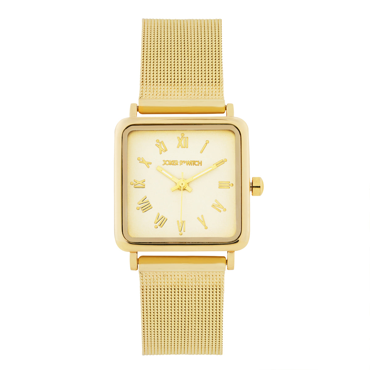 Shop Online Vintage Square Dial Gold Mesh Strap Watch by Joker & Witch