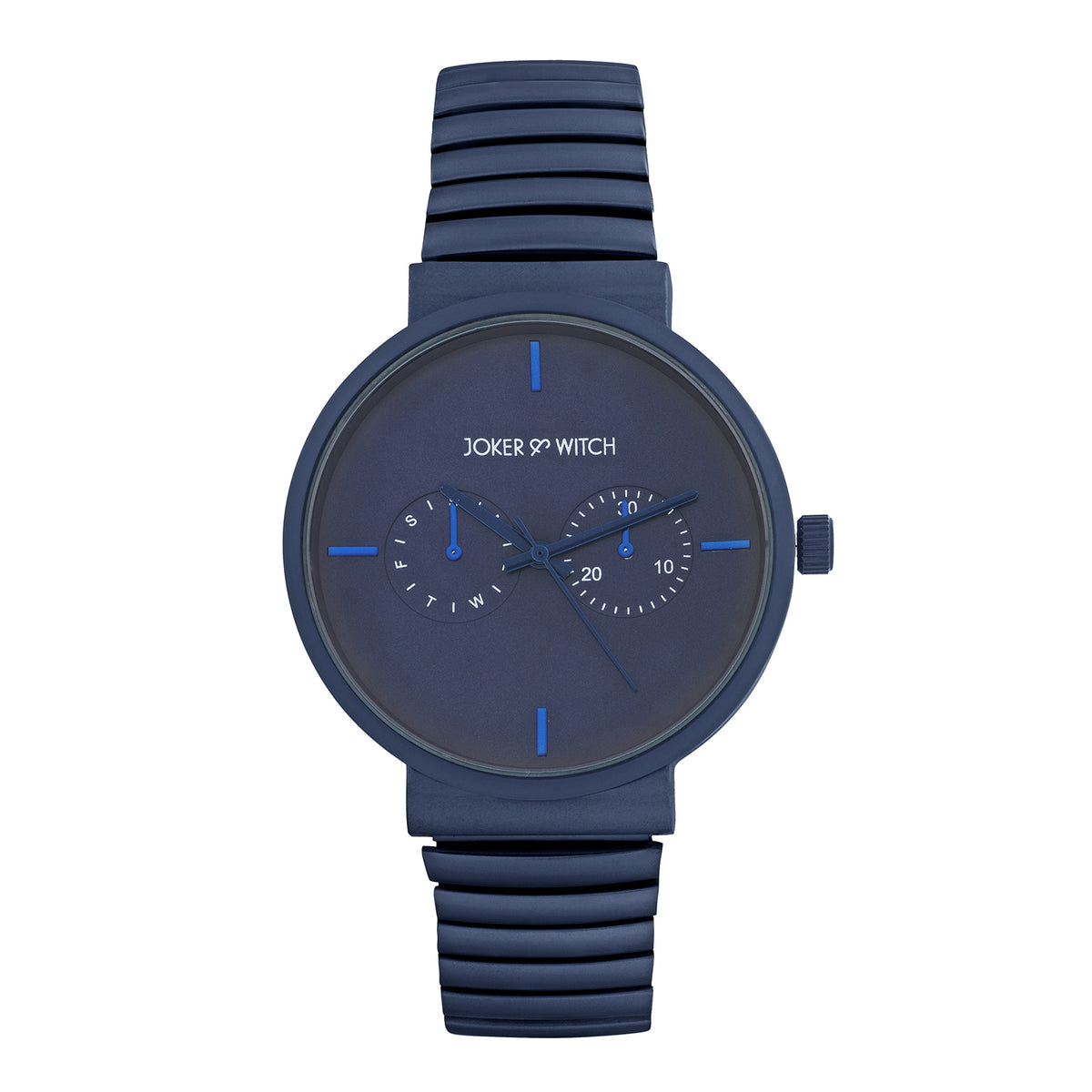 Shop Online Airo Blue Watch with Matte Finish and Metallic Strap by ...