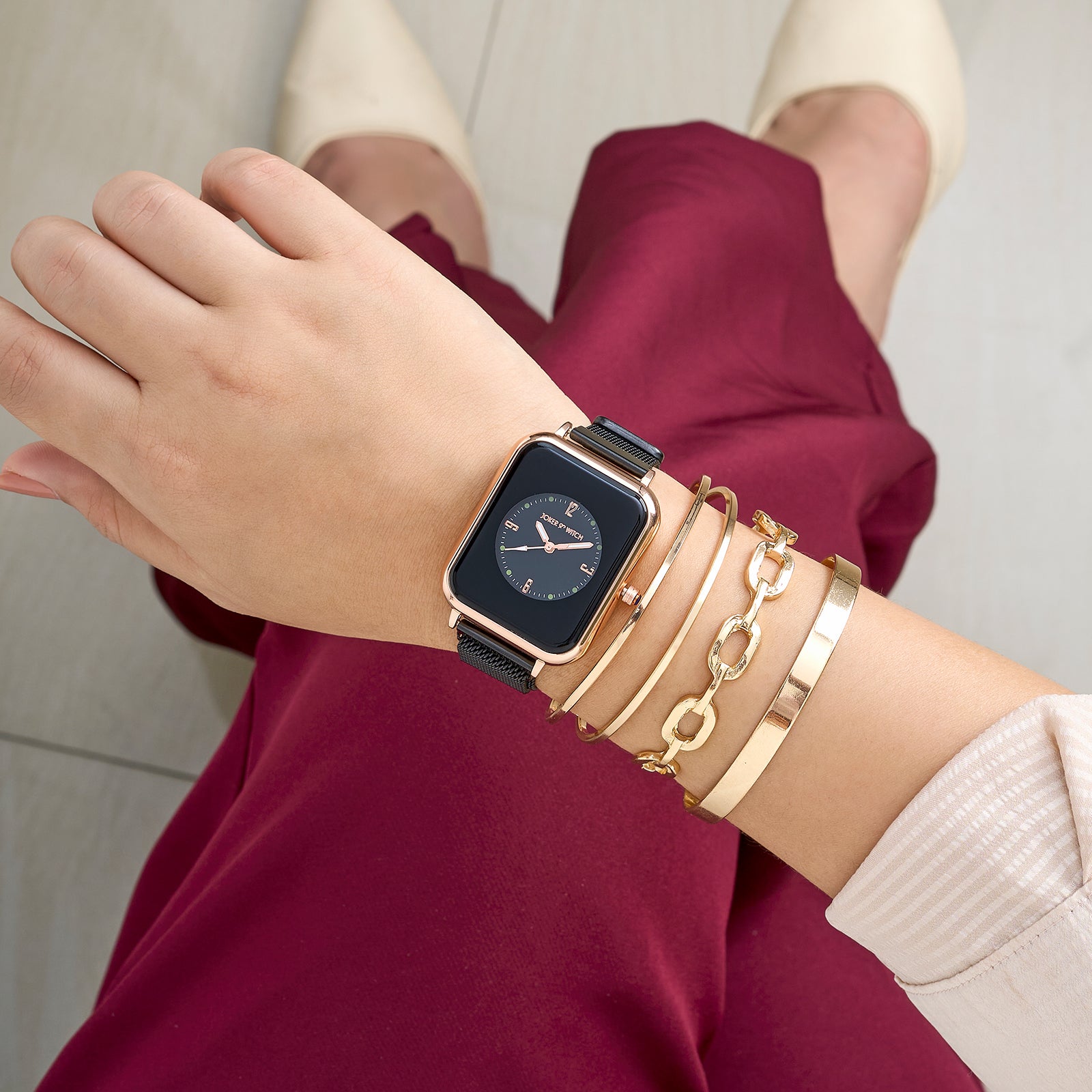 Black Orbit Watch Bracelet Stack – Joker & Witch