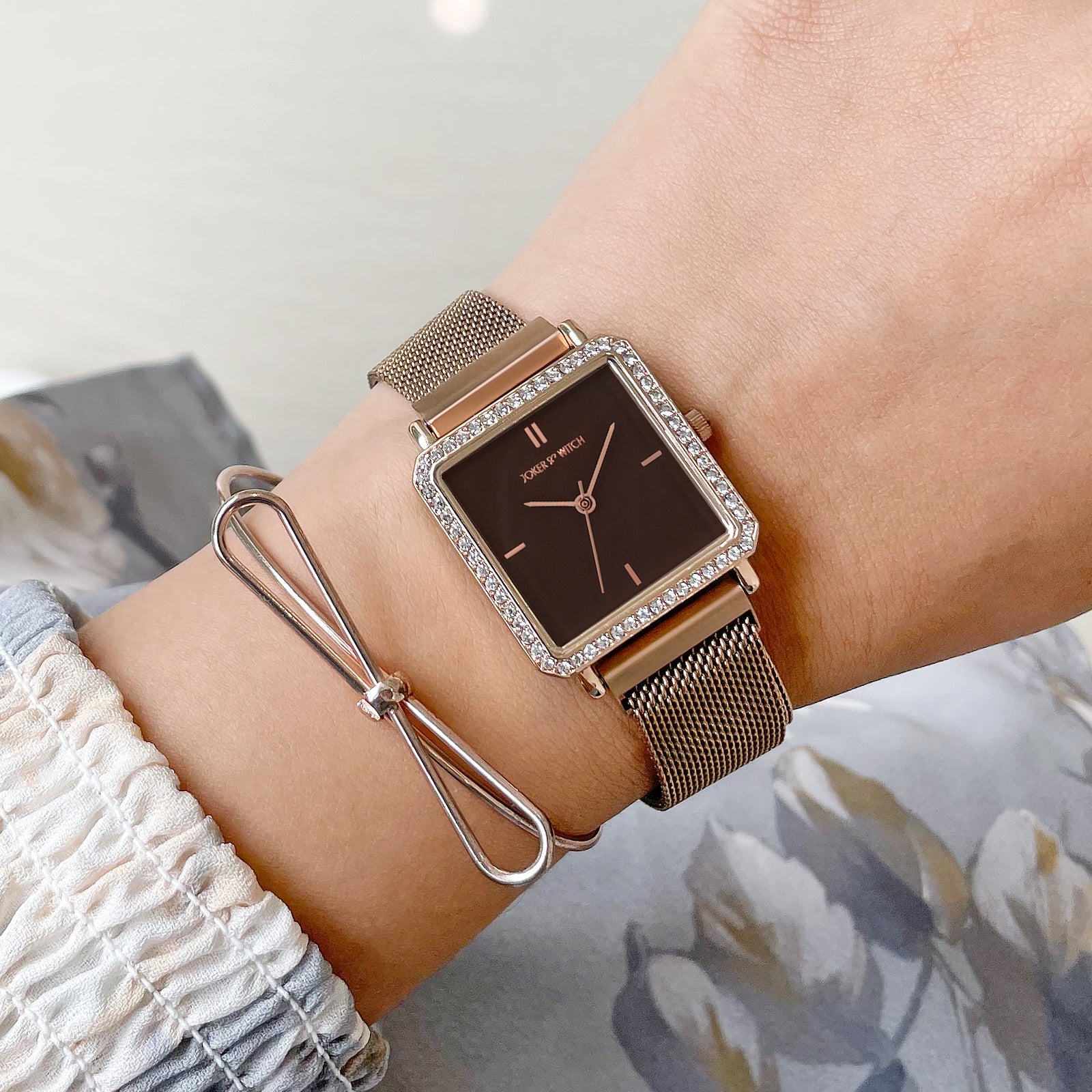 Joker & Witch Angelique Rosegold Watch Bracelet Stack For Women