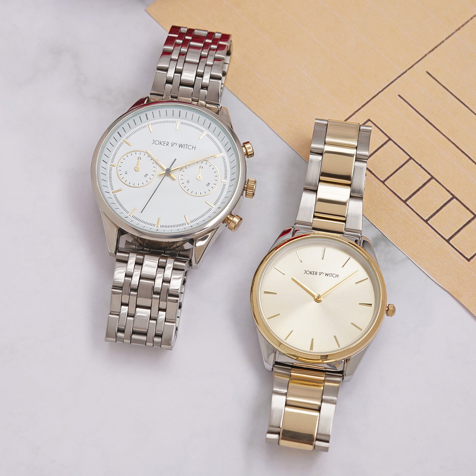 Shop Joker & Witch Harry & Megan Couple Watches For Men & Women