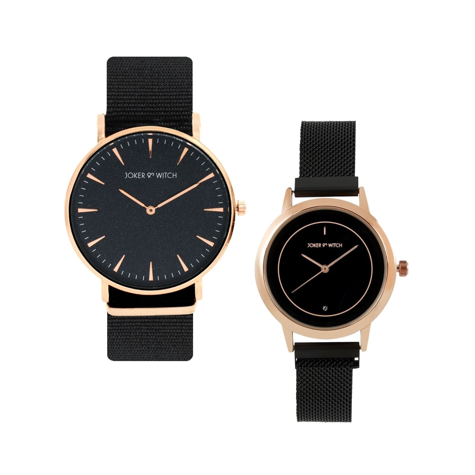 Shop Joker & Witch Mocha & Praline Couple Watches For Men & Women
