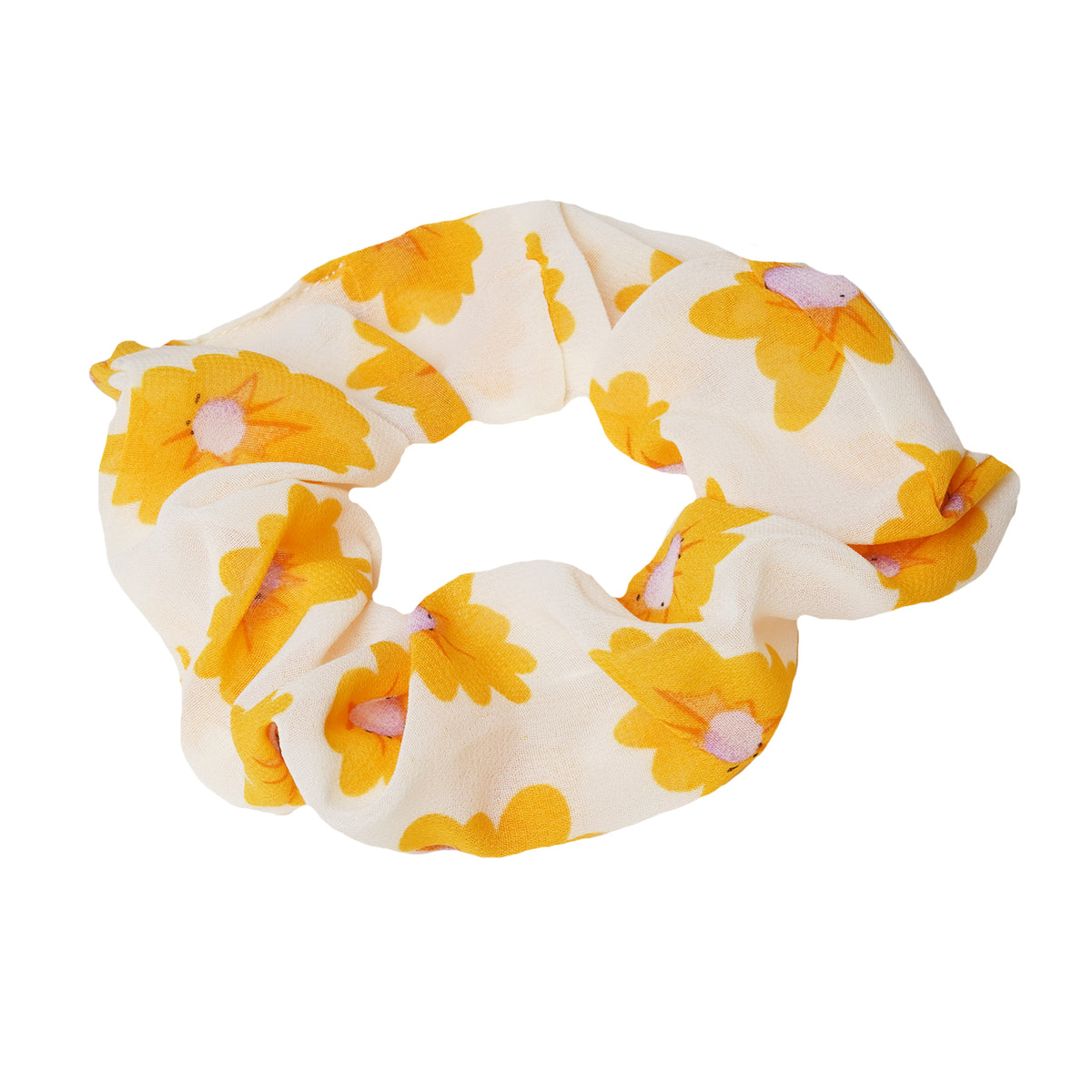 Shop Online Beso Chiffon Yellow Scrunchie by Joker & Witch
